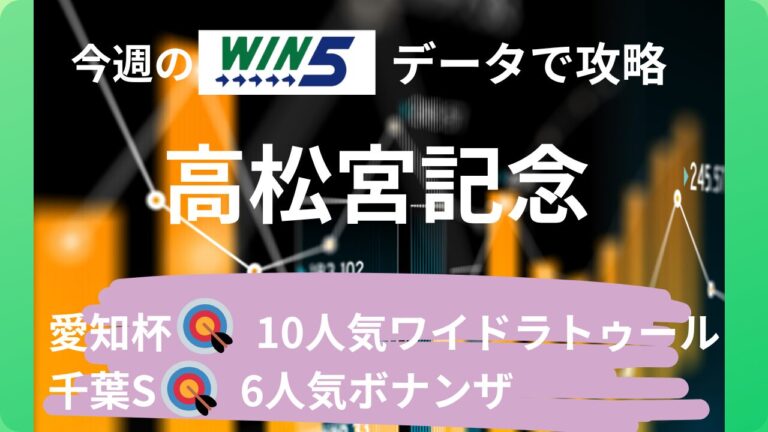 今週のWin5データで攻略（高松宮記念・マーチステークス） | 【楽らく競馬】予想をせずゾーンで抑えるWin5